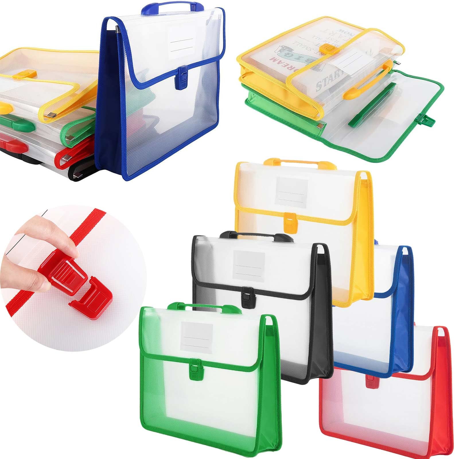 Clear Plastic Buckle Envelopes Expanding A4/Letter File Folder for ...