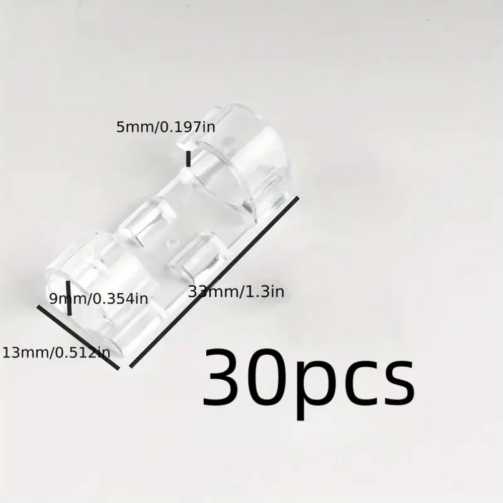 Clear Plastic Cable Clips - Transparent Wire Organizers for Wall & Desk ...