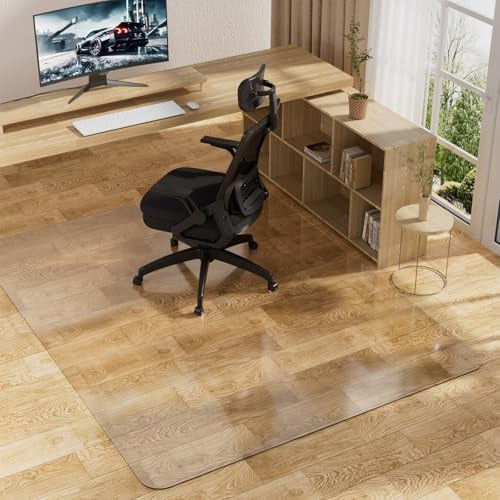 Clear Plastic Chair Mat for Hardwood Floors 48x60 Inch, Under Desk ...
