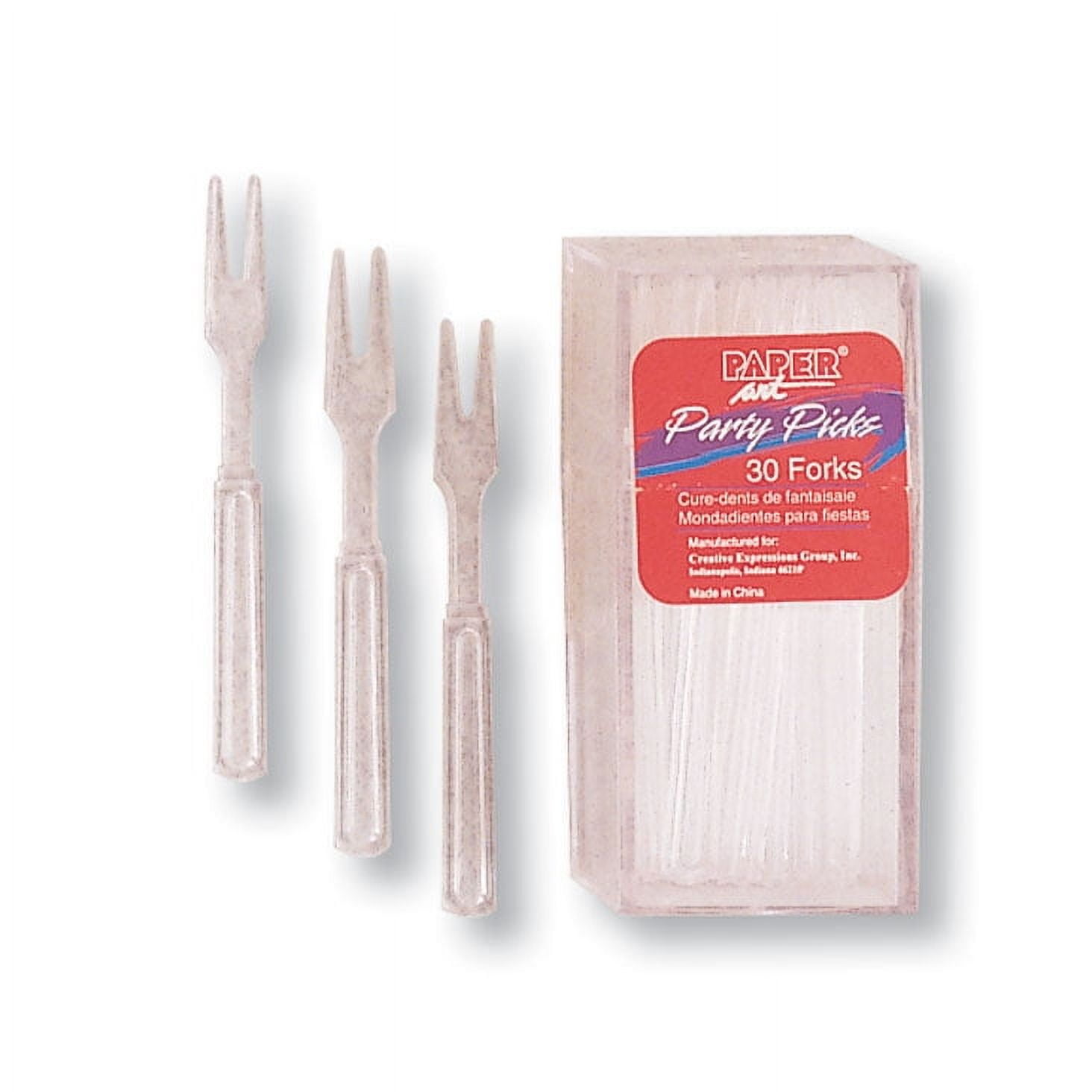 Clear Plastic Cocktail Forks 30 Count - Walmart.com