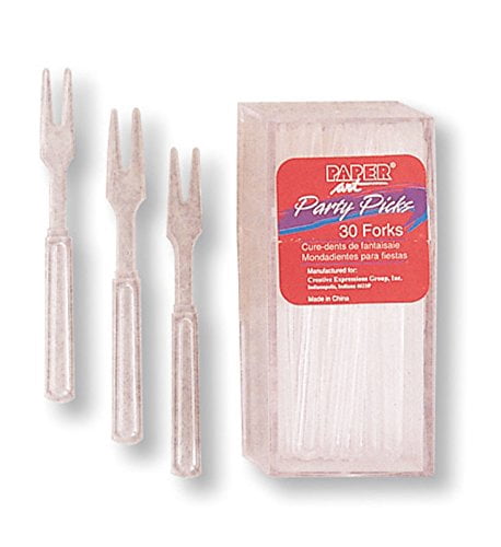 Clear Plastic Cocktail Forks 30 Count - Walmart.com