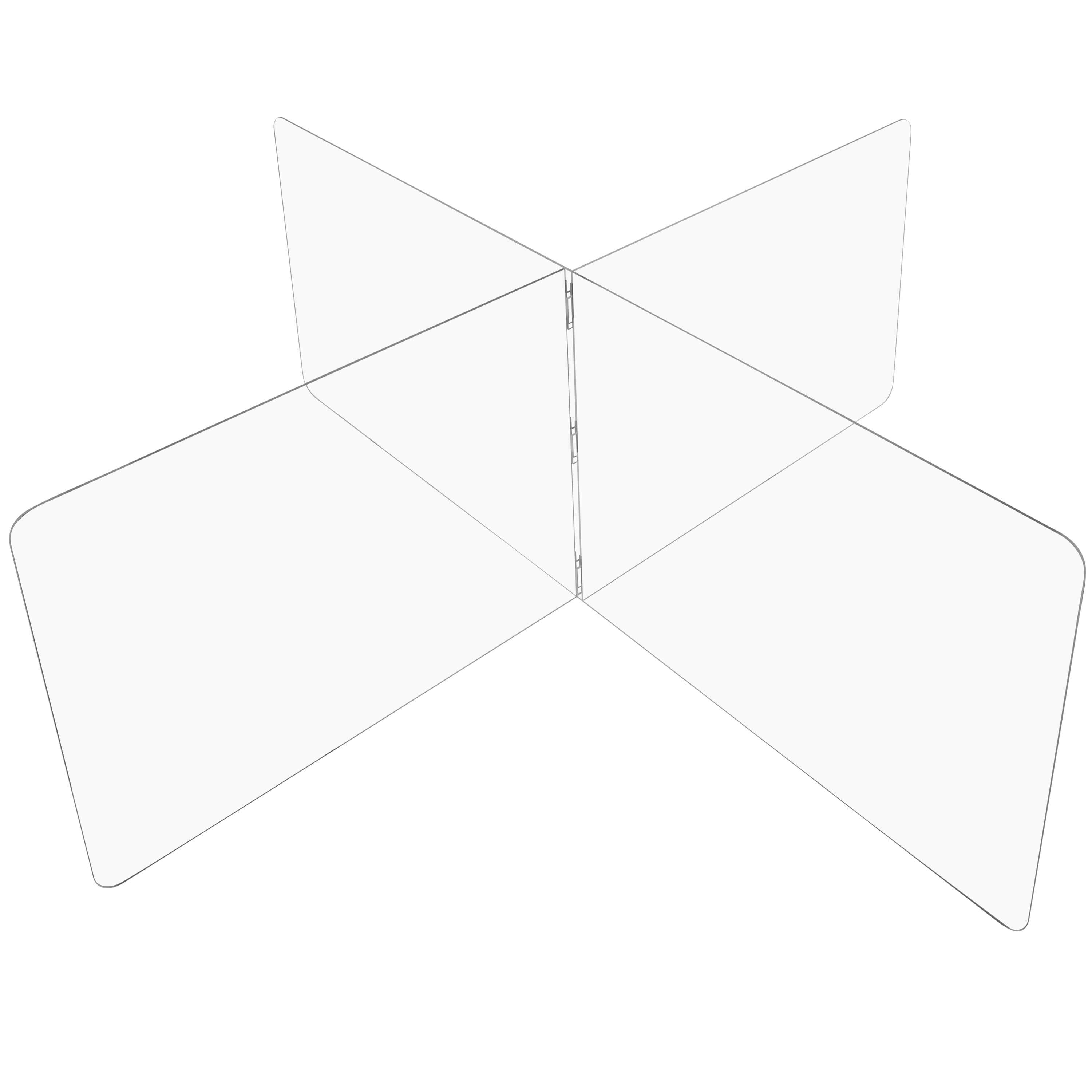 Clear Plastic Compartment Divider - 1/4" T x 24" H - For 36" Diameter ...