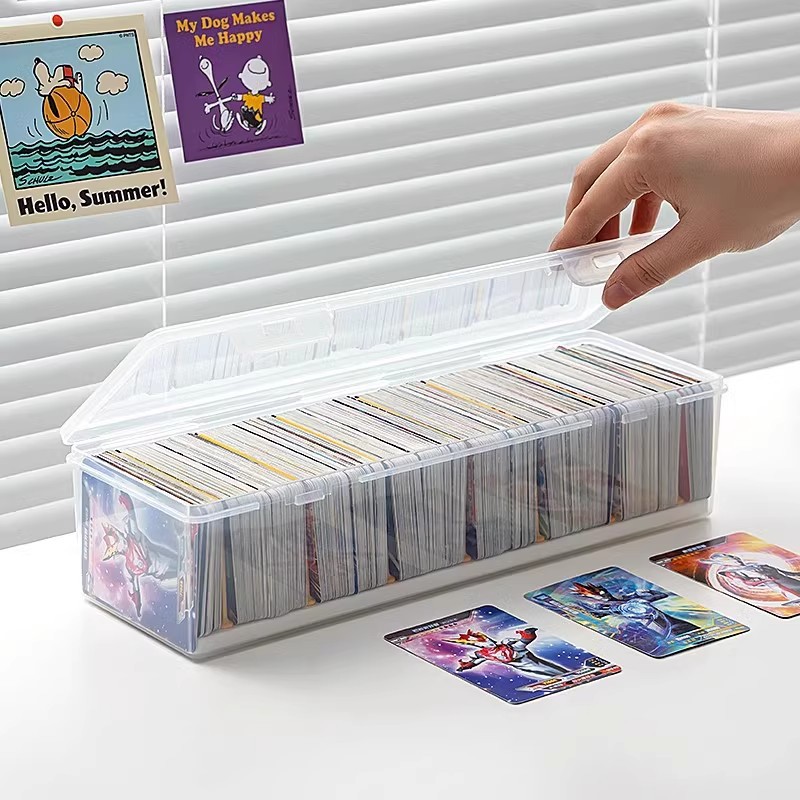 Clear Plastic Compartmentalized Organizer Box Holds 550+ Game Cards ...