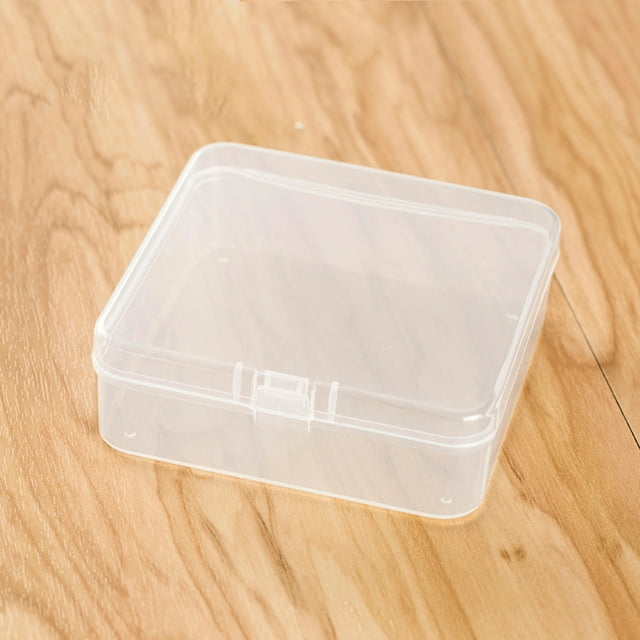 Clear Plastic Containers Small Storage 5 Pcs Square Jewel Cases ...