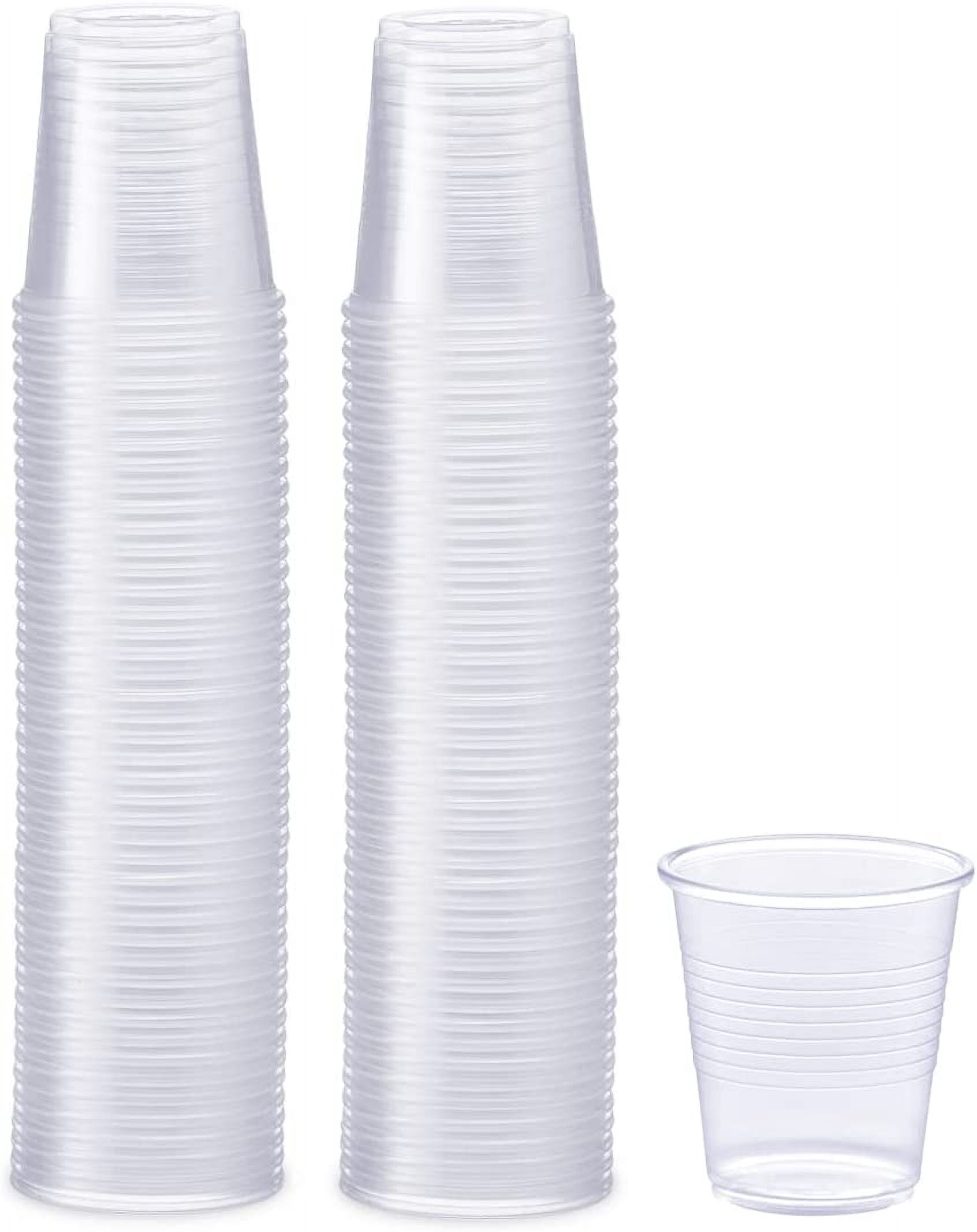 Clear Plastic Cups [3 oz - 100 Count] – Small Disposable Drinking Cups ...