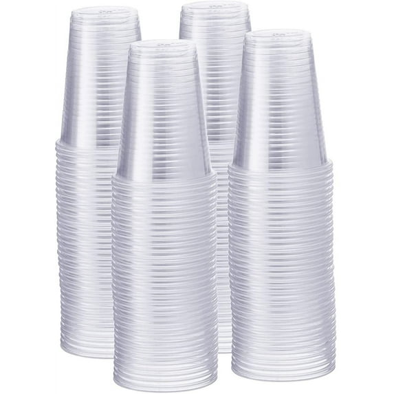 Clear Plastic Cups [9 oz - 500 Count] – Disposable Drinking Cups for ...