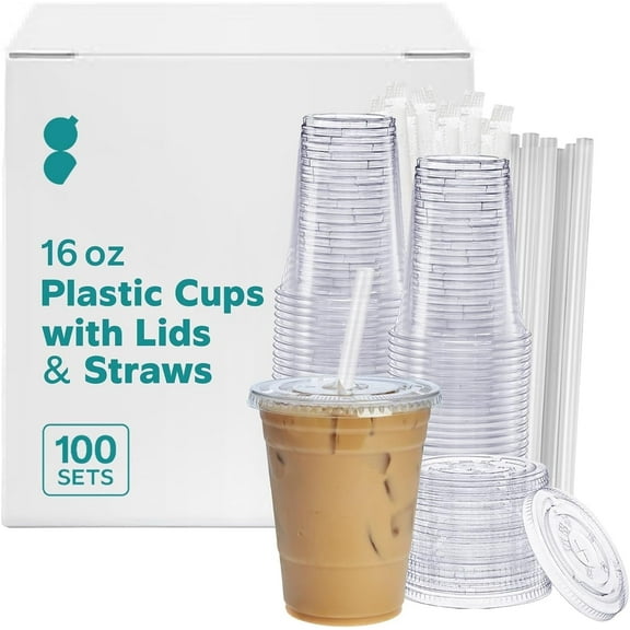 Lamosi 9 oz Clear Plastic Cups Cold Drinking Clear Cups, 500 Count ...