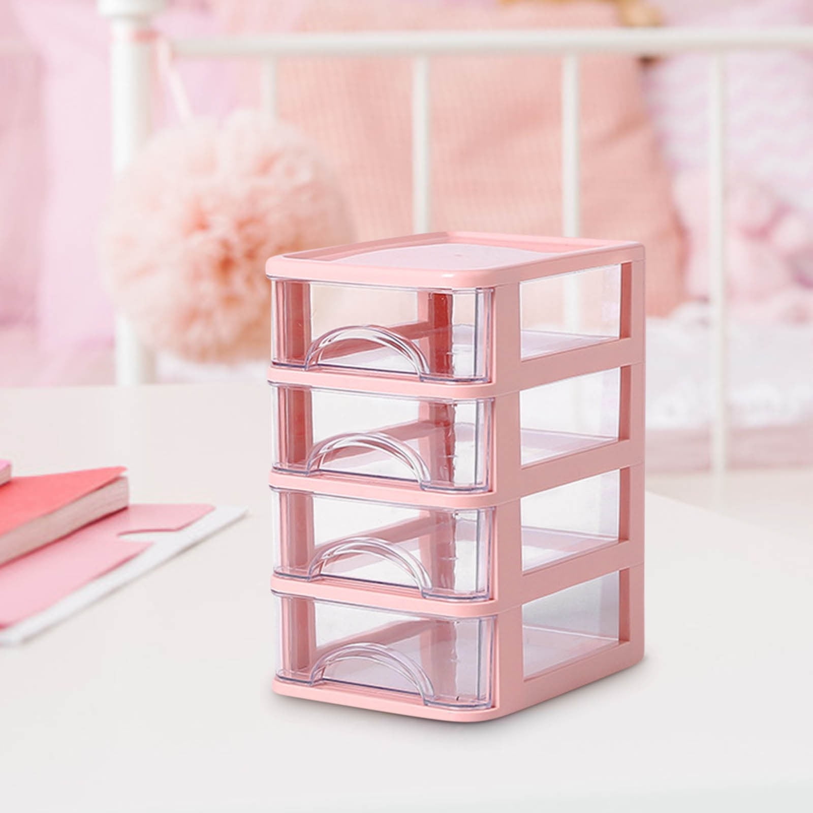 Clear Plastic Desktop Storage Box with Drawers | Multi-Layer Organizer ...