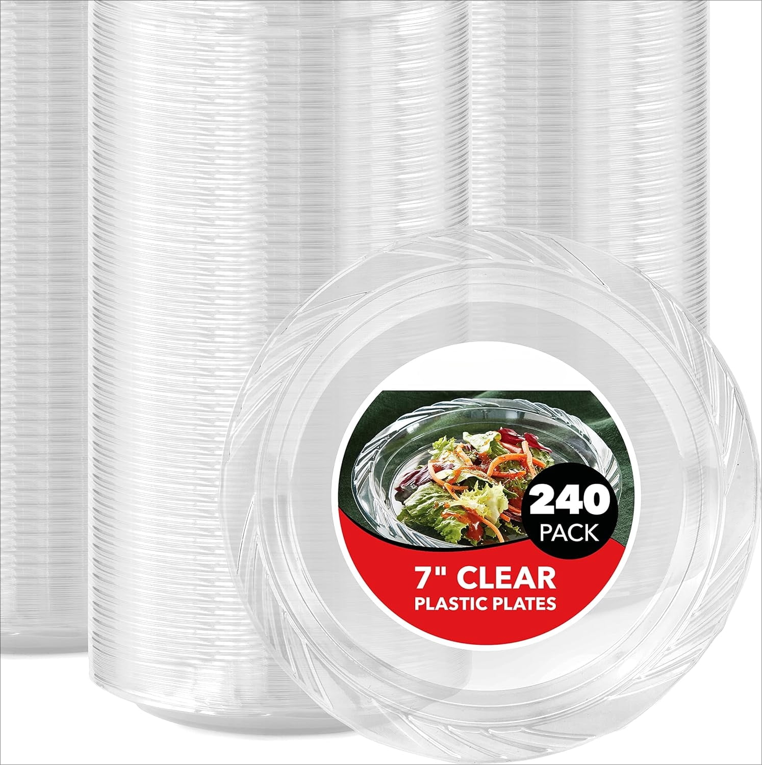 Clear Plastic Dessert Plates Flexible Disposable Clear Plates for ...