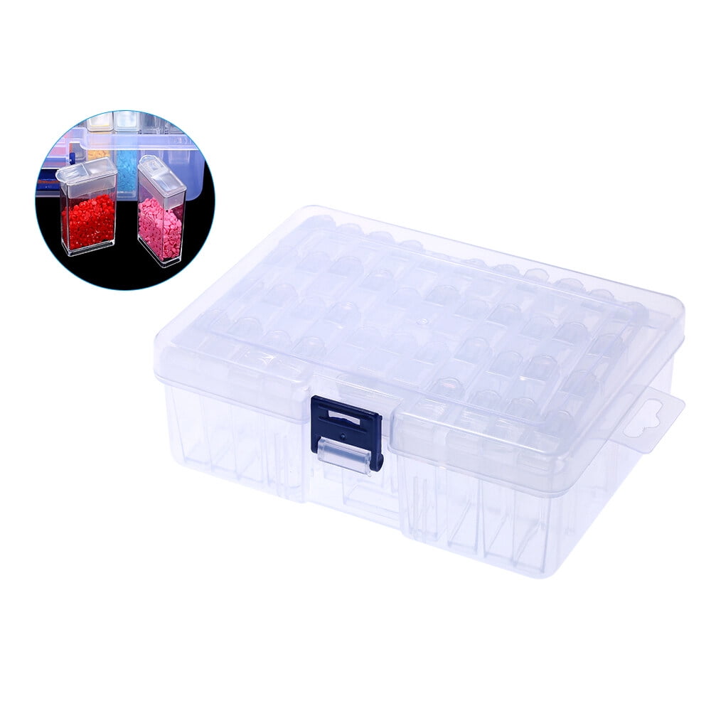Clear Plastic Diamond Storage Box 42 Pack Transparent Diamond ...