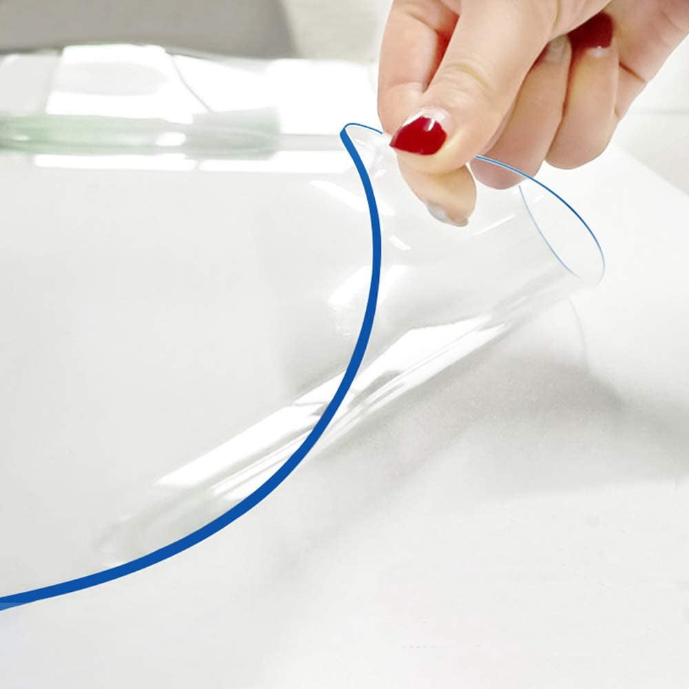 Clear Plastic Dining Table Protector Crystal Table Pad Wooden Table ...