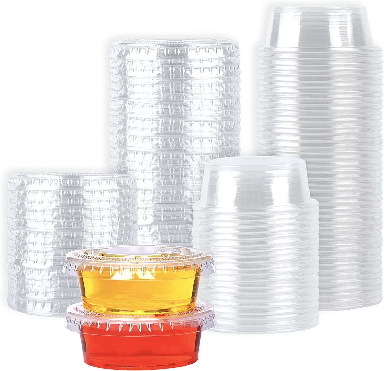 Galashield Condiment Cups with Lids 1.5 oz, Small Plastic Sauce Cups ...