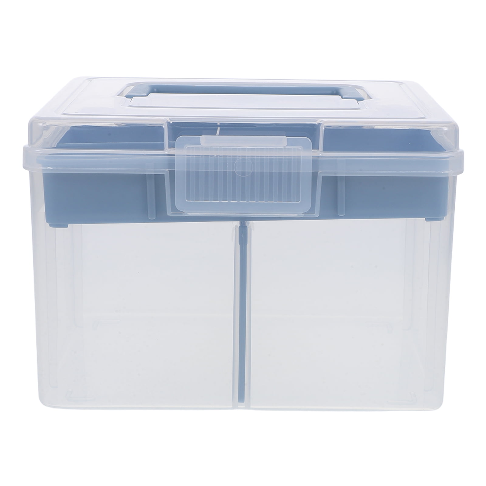 Clear Plastic Divider Box With Handle And Removable Tray 2 Layers ...