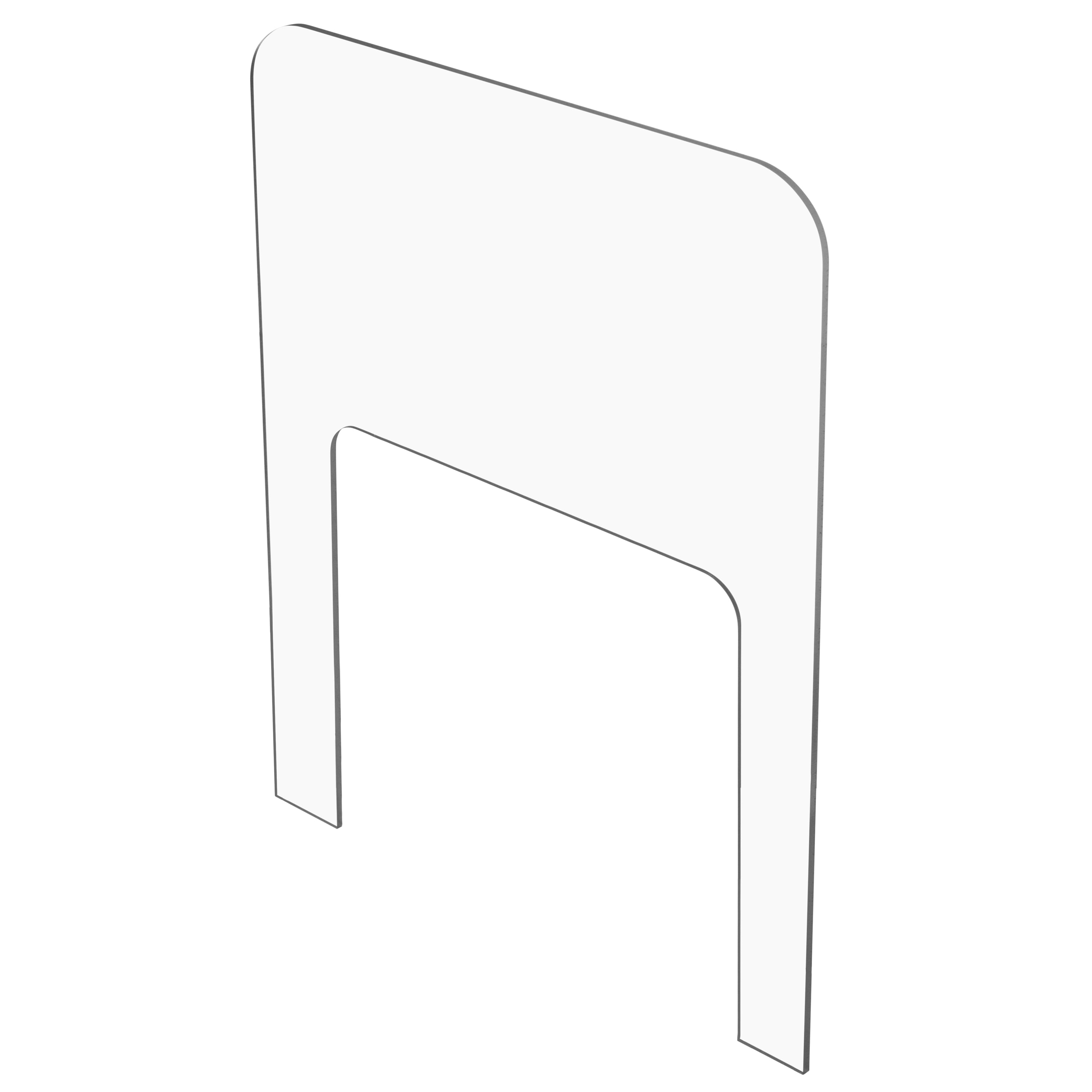 Clear Plastic Dividers with Large Centered Opening - 1/8" T x 36" W x ...