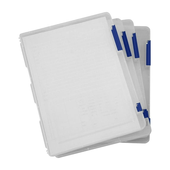 Clear Plastic Document Storage Box with Lid, Stackable File Organizer ...