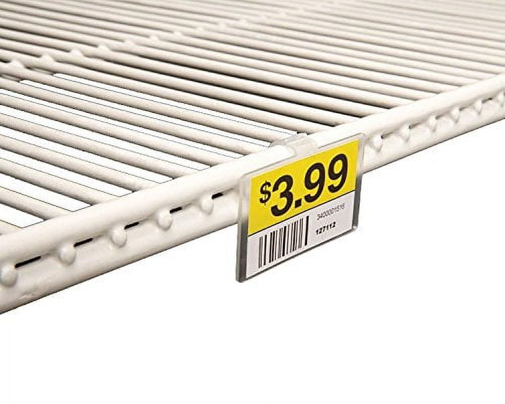 Clear Plastic Double-Wire Shelf Label Holder With Snap Lock Closure - 2 ...