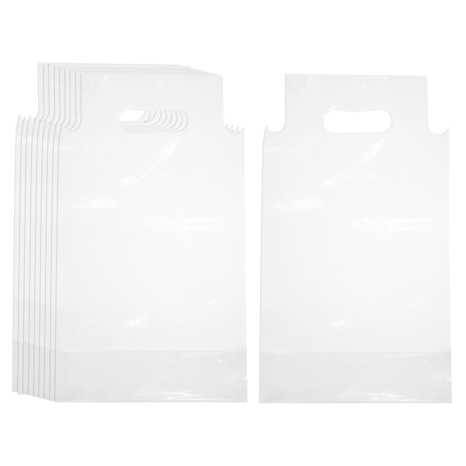 Clear Plastic Drinking Bags with Handles,100 PCS 6.7" x 11.02 " Single ...