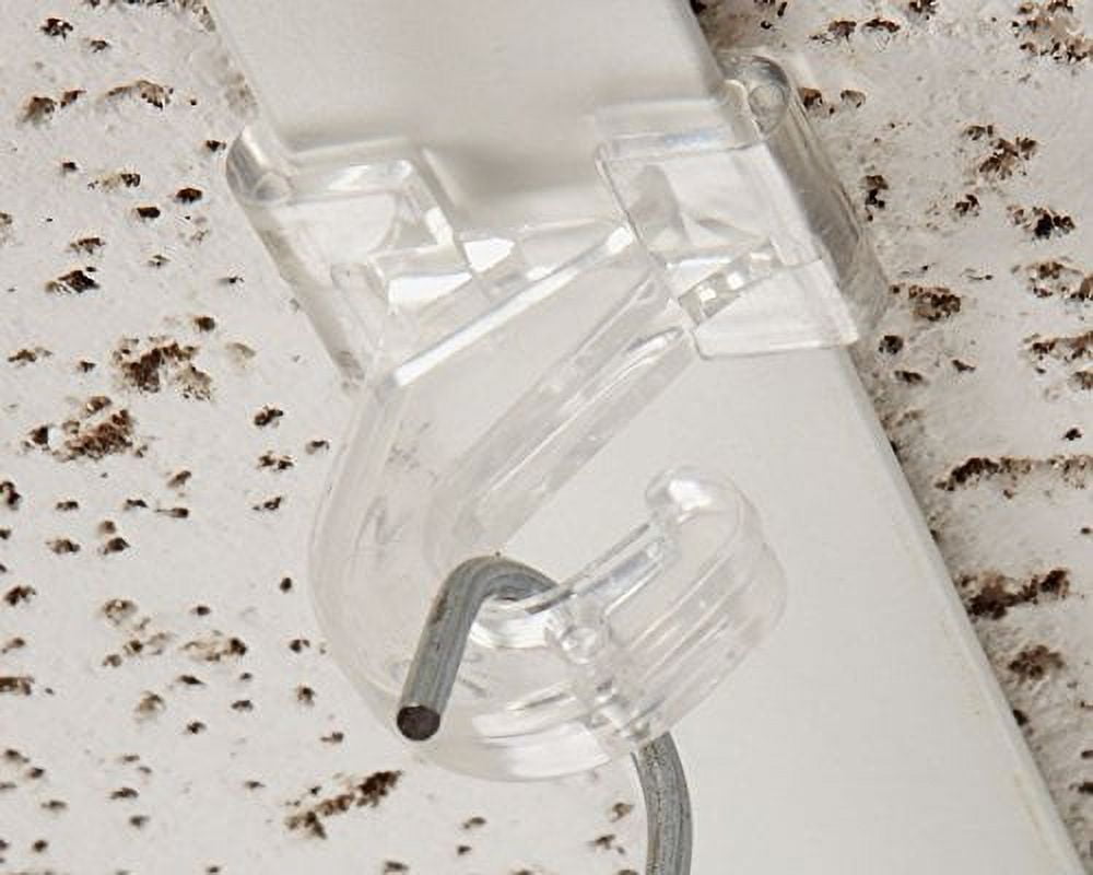 Clear Plastic Drop Ceiling Hooks with Hinge - One Piece Grid Ceiling ...