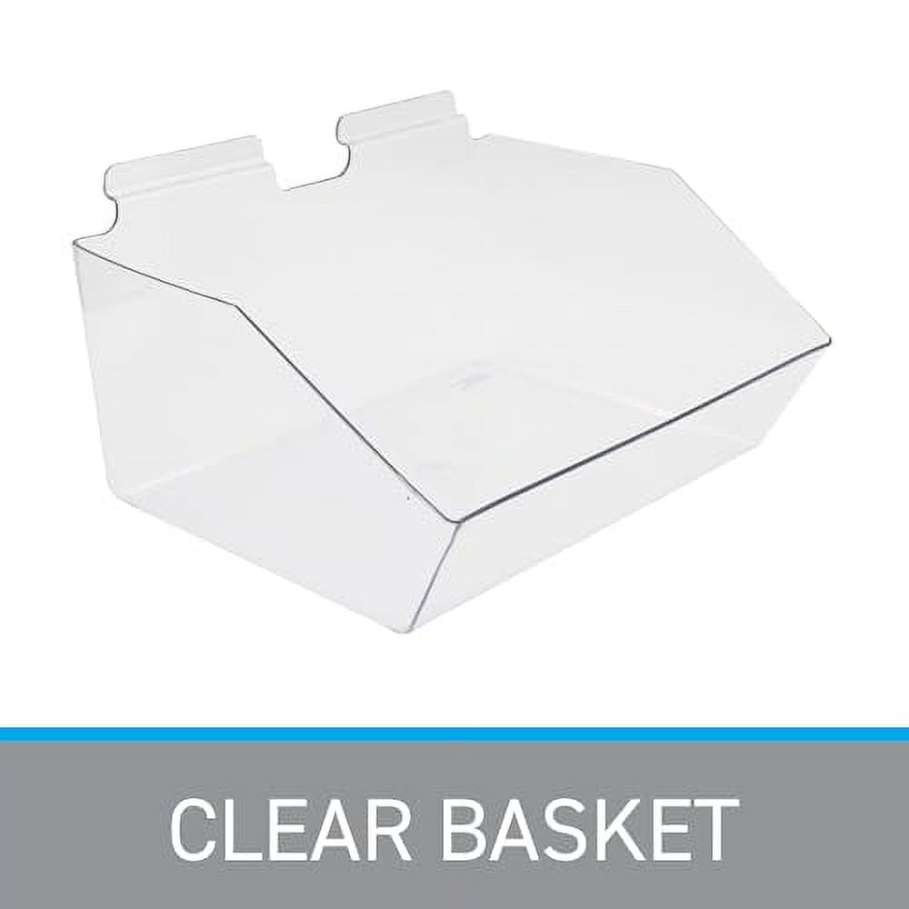Clear Plastic Dump Bin for Slatwall (Set of 2) - 12" x 5.5" x 9.5 ...