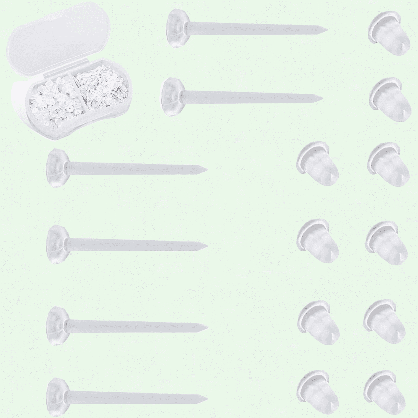 Clear Plastic Earrings, 200 PCS Invisible Earrings for Sports, Soft ...