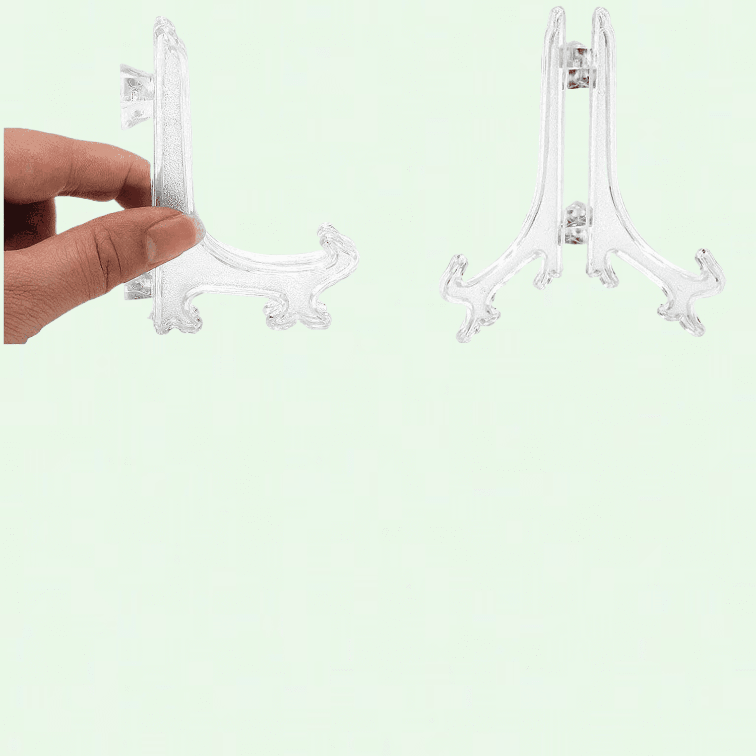 Clear Plastic Easels or Plate Holders - Set of 25, 4 Inch Stands for ...