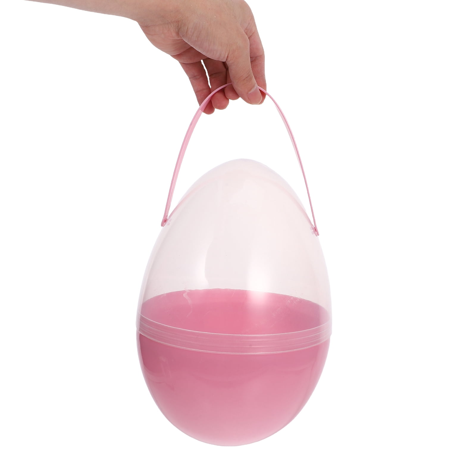 Clear Plastic Easter Eggs with Handles 25cm Jumbo Fillable Egg ...