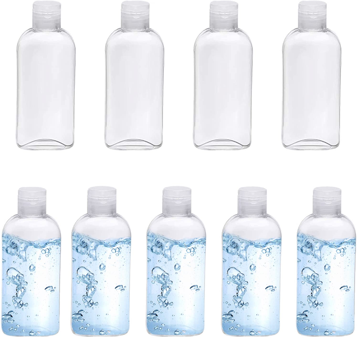 Clear Plastic Empty Squeeze Bottles 9 Pack 3.4oz/100ml with Flip Cap ...