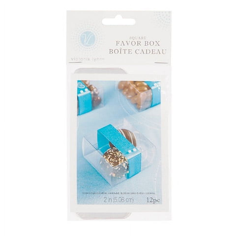 Clear Plastic Favor Box - Square - 2 inches - 12 pieces - Walmart.com