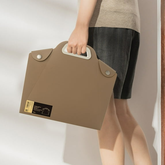 Clear Plastic File Storage Bag with Handle - Document Organizer for ...