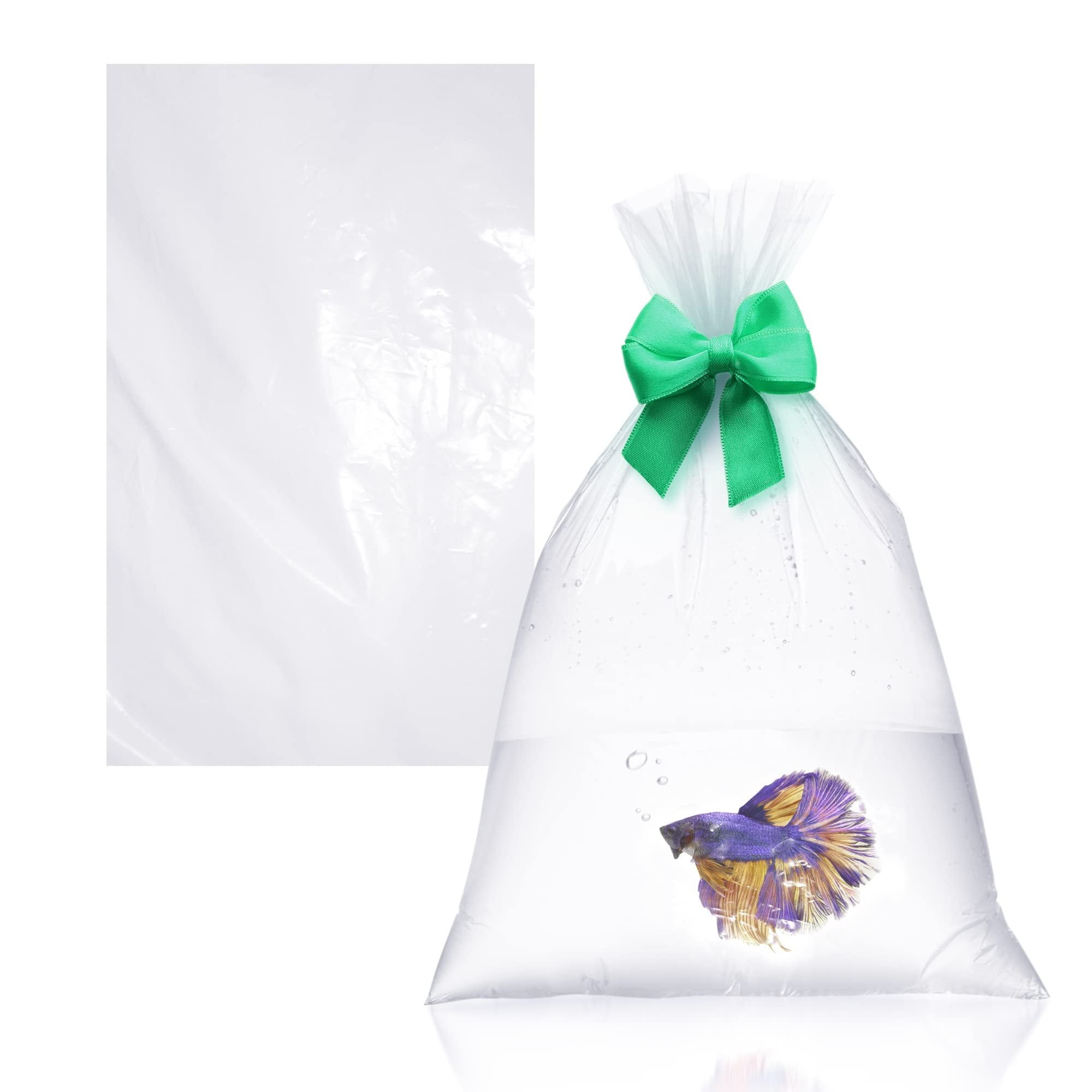 Clear Plastic Fish Bags for Live Fish, 10 x 20 Inch. Pack of 100 ...