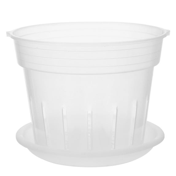 Wicker Clear Plastic Flower Pot Transparent Flowerpot Tidy and Clean ...