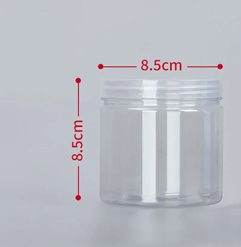 Clear Plastic Food Grade Wide Mouth Refillable Empty Jar for Cosmetic ...