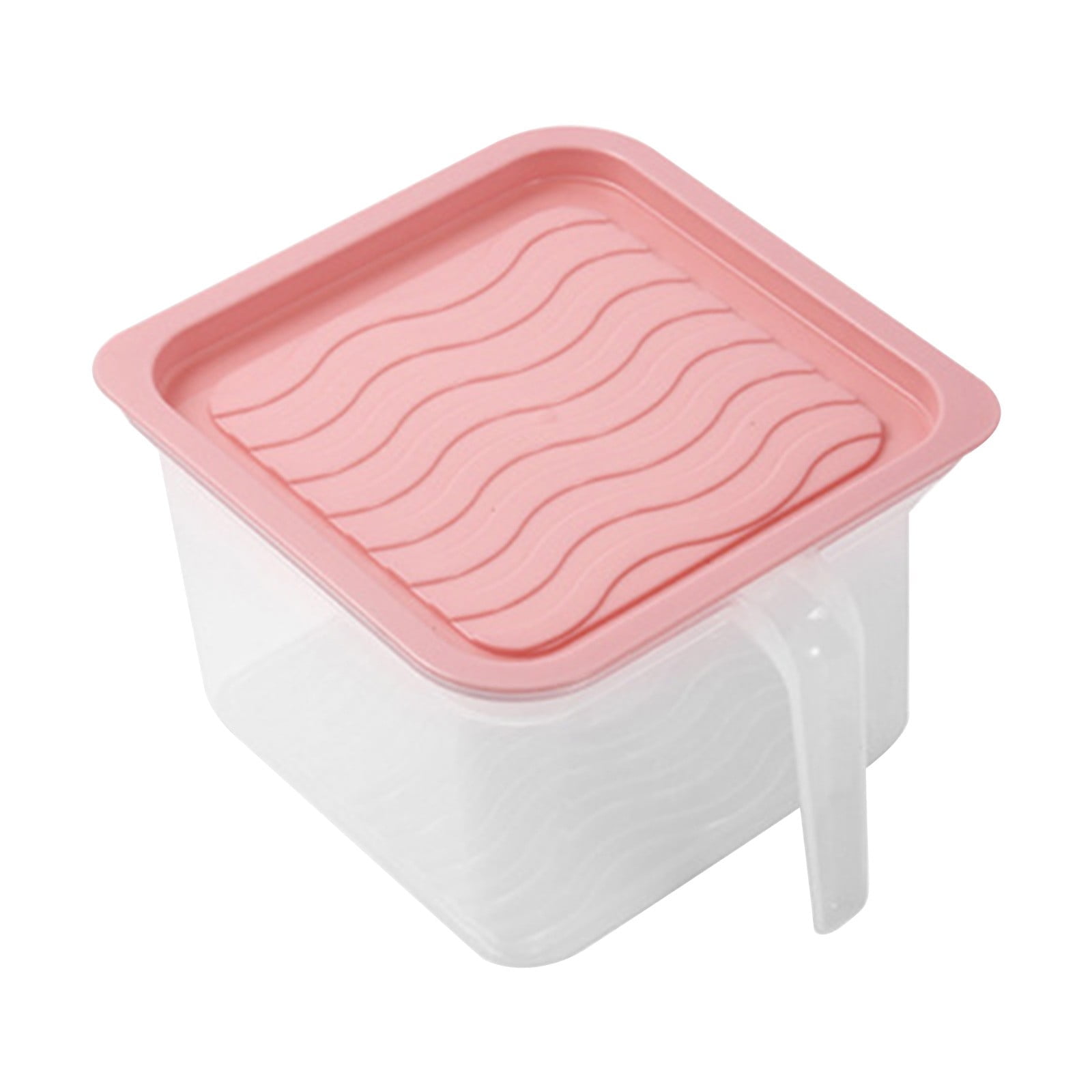 Clear Plastic Food Storage Container with Handle | Airtight 4-Sided ...