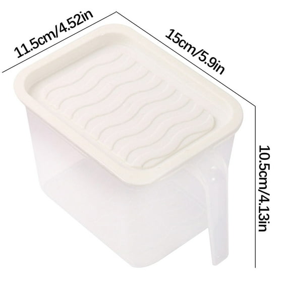 Clear Plastic Food Storage Container with Handle | Airtight 4-Sided ...