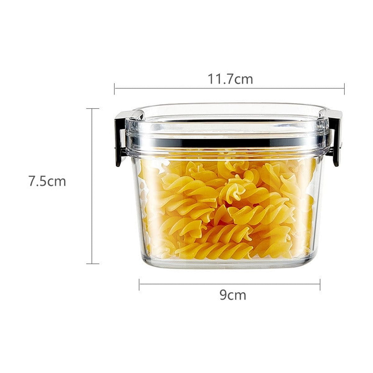 Clear Plastic Food Storage Container Set | Stackable Airtight Canisters ...