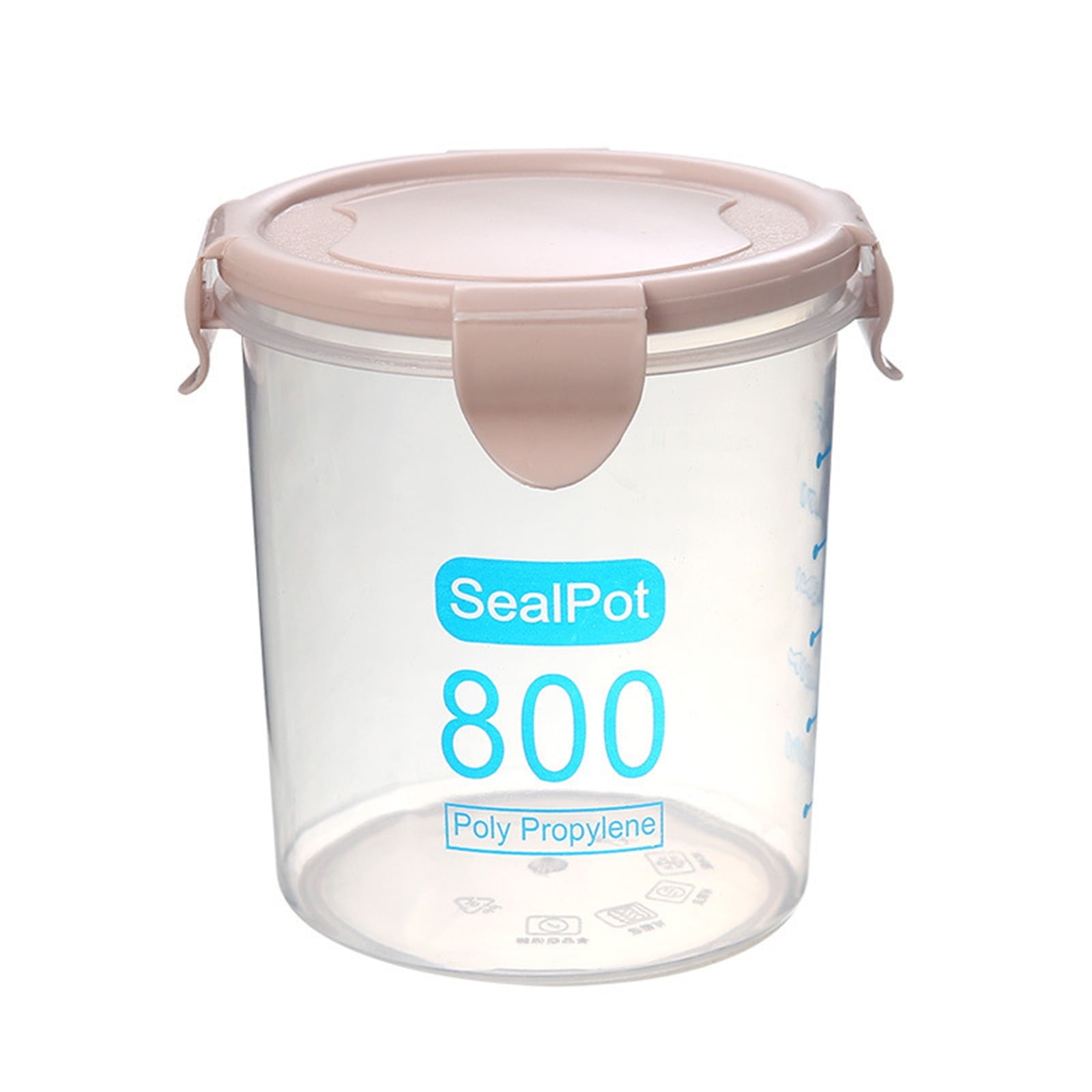 Clear Plastic Food Storage Containers Jar Bottle with Lid, Airtight ...