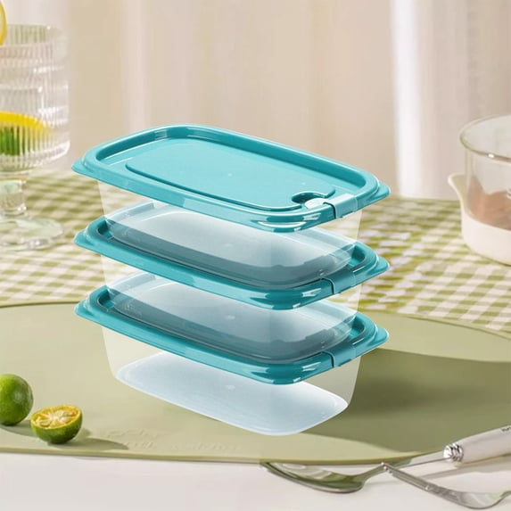 Clear Plastic Food Storage Containers Set of 3 with Locking Leakproof ...