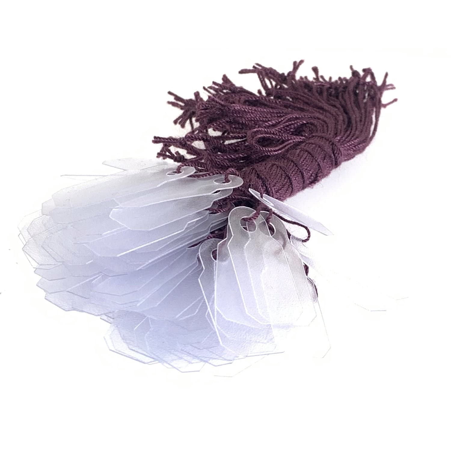 Clear Plastic Frosted String Price Tags - Jewelry Price Tags (Package ...