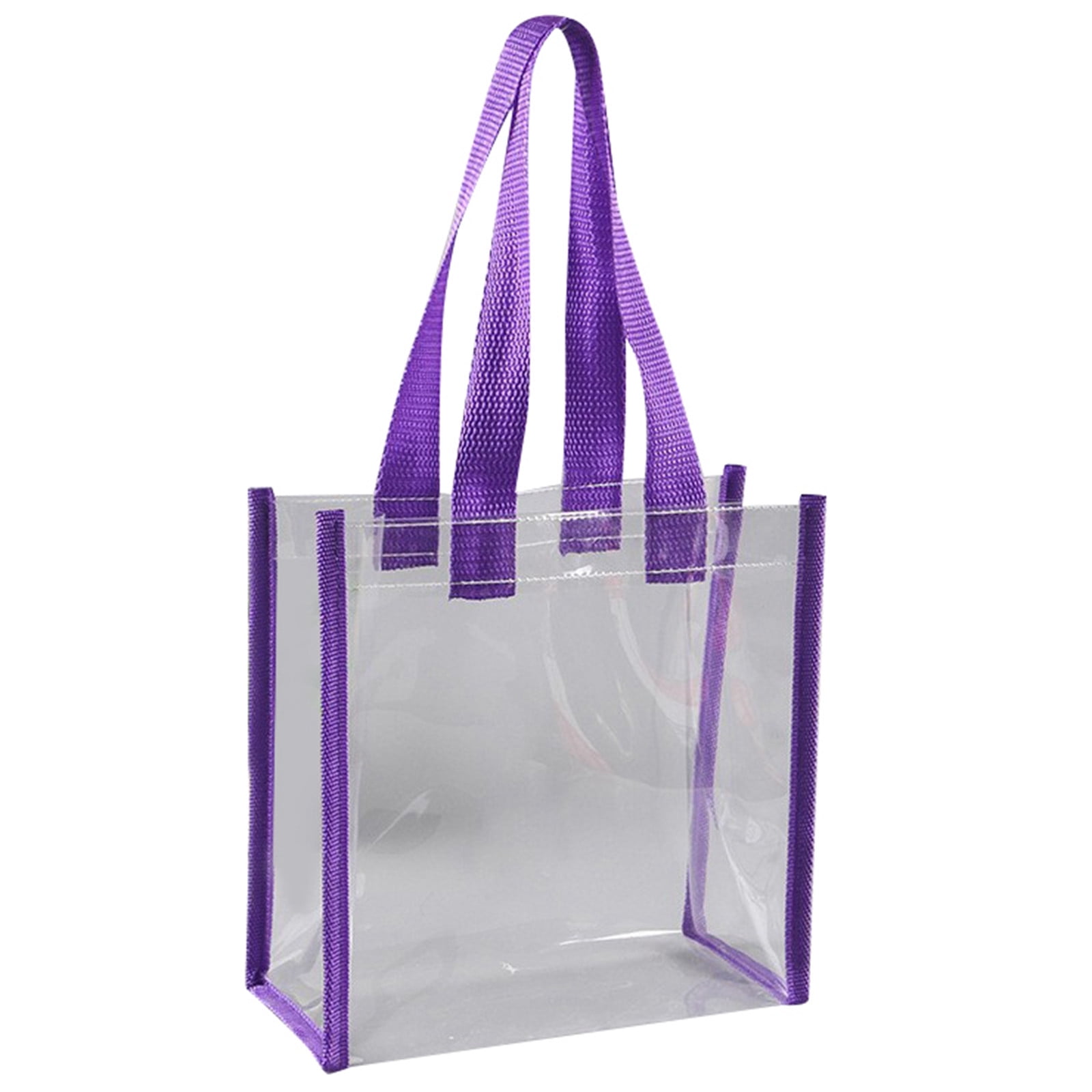 Clear Gift Bags with Handles, 10" x 10" x 4" Reusable Transparent Party ...