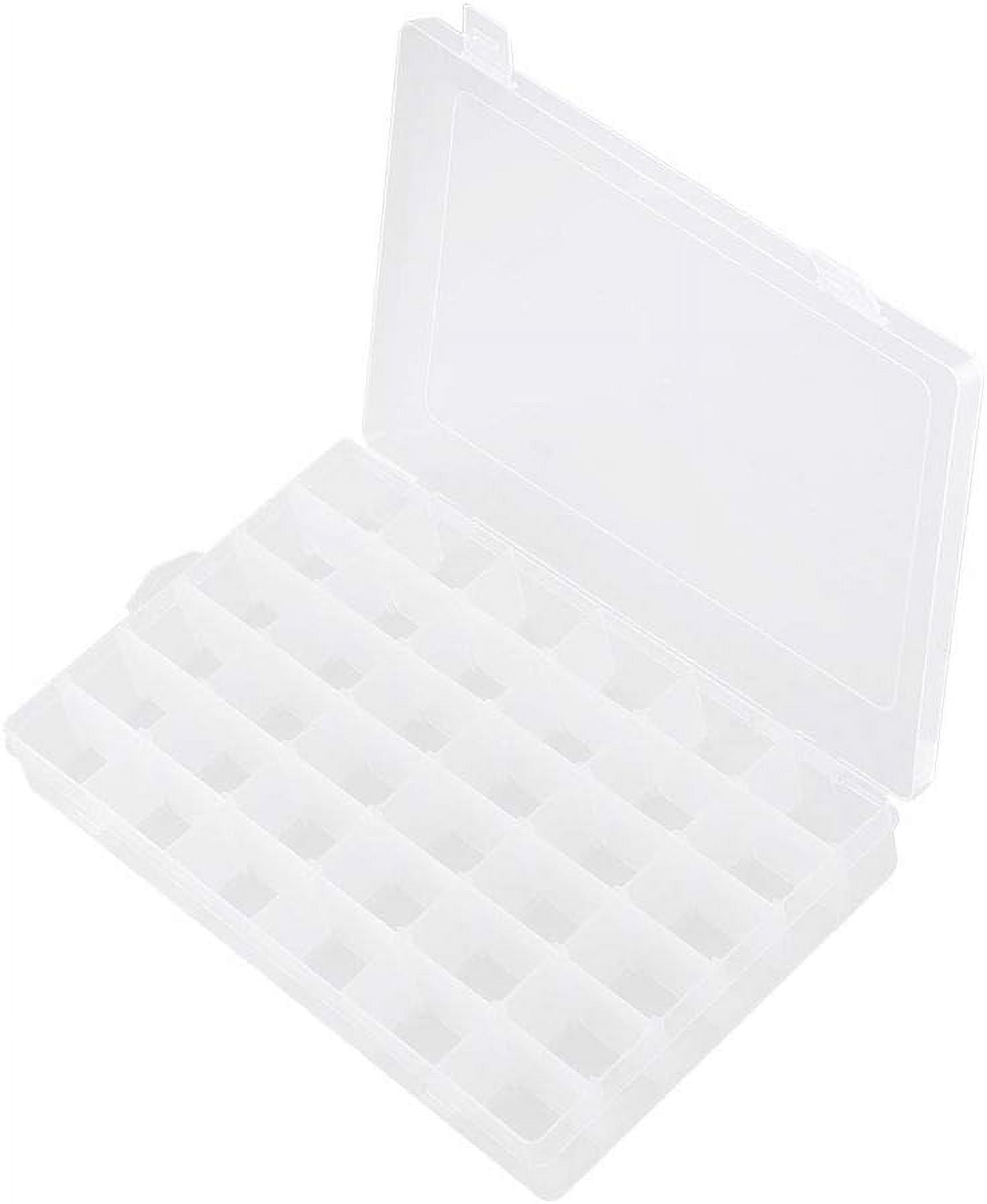Clear Plastic Grid Storage Box Adjustable Divider Removable Parts for ...