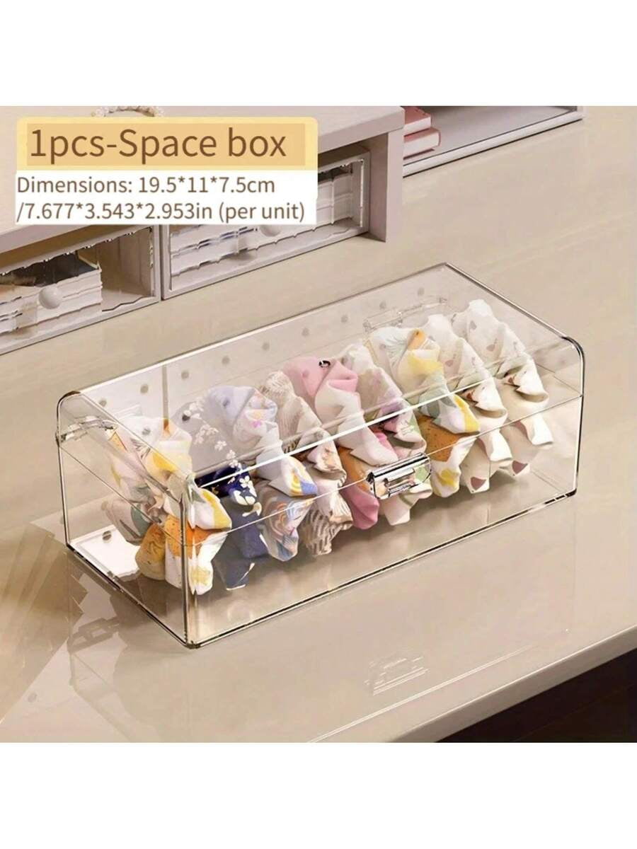Clear Plastic Hair Accessories Storage Box Lightweight Countertop ...