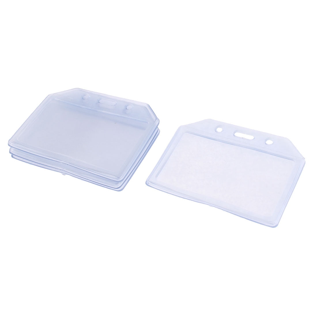Clear Plastic Horizontal Exhibition ID Card Badge Holder Cover 4pcs ...