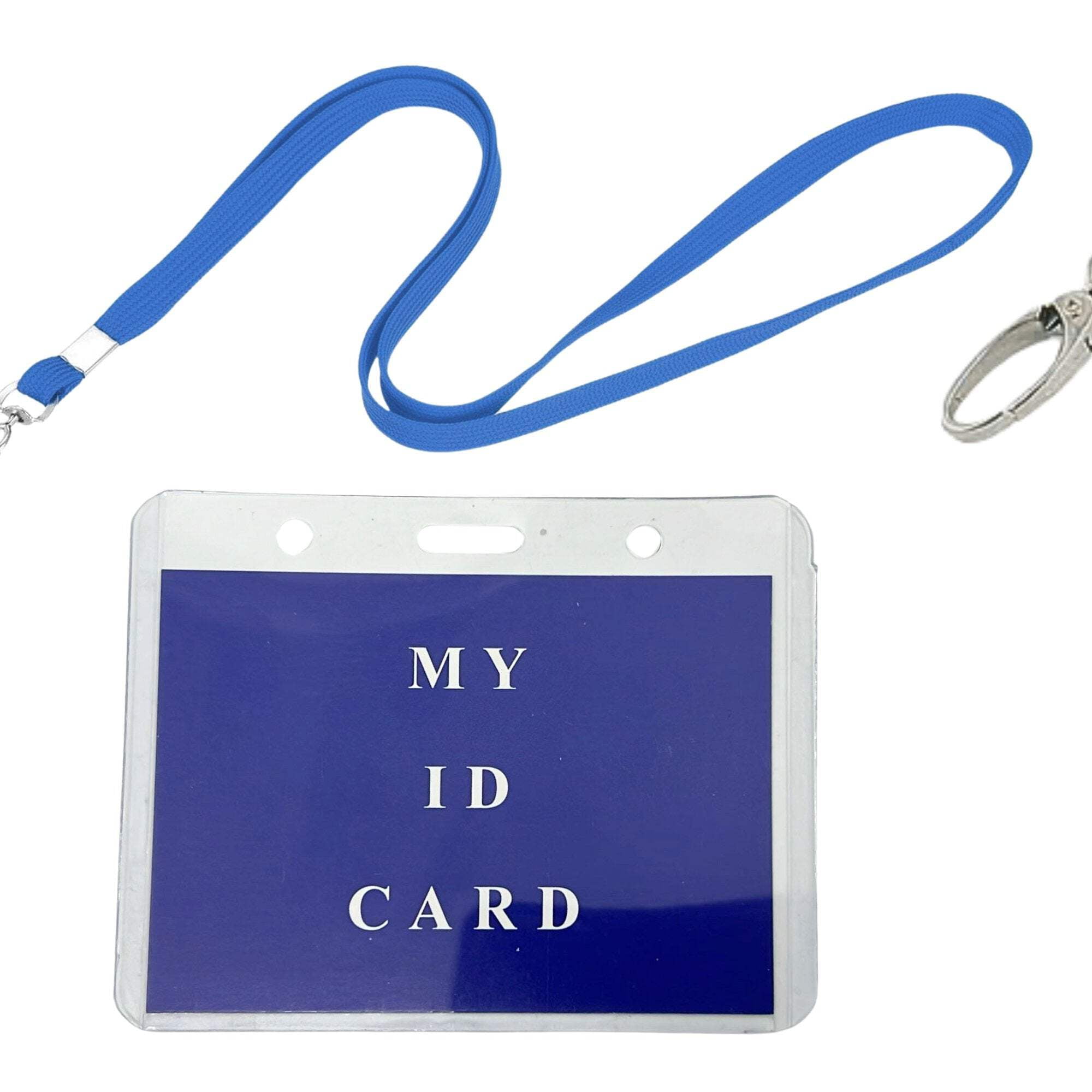 Clear Plastic ID Card Holder with Neck Lanyard:1CT - Walmart.com