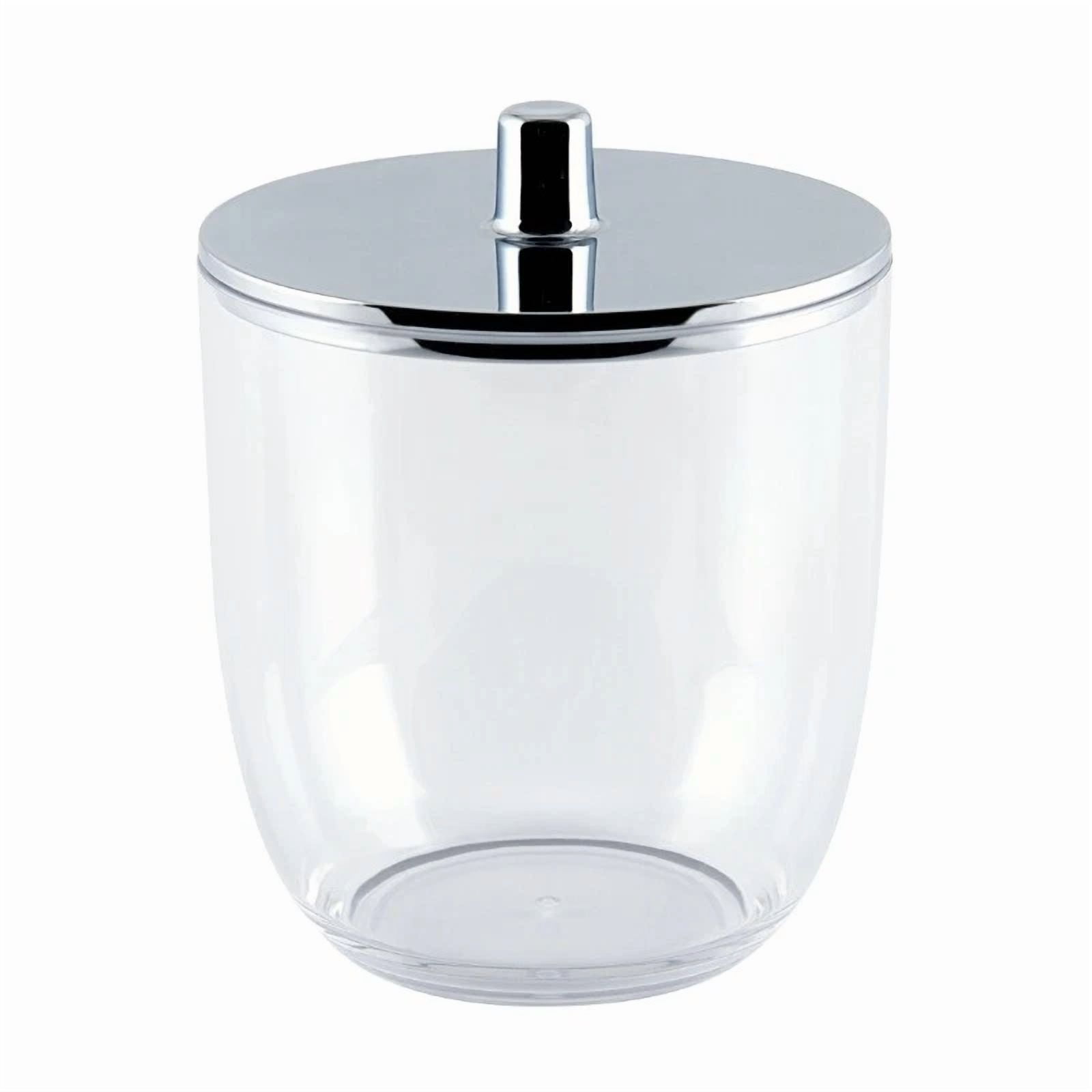 Clear Plastic Jar With Removable Shiny Chrome Lid - Walmart.com