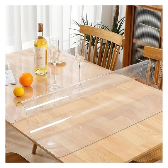 Clear Plastic Kitchen Countertop Cover Mat Table Protector Cover Wooden ...