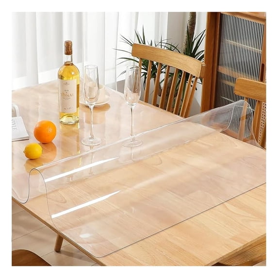 Clear Plastic Kitchen Countertop Cover Mat Table Protector Cover Wooden ...
