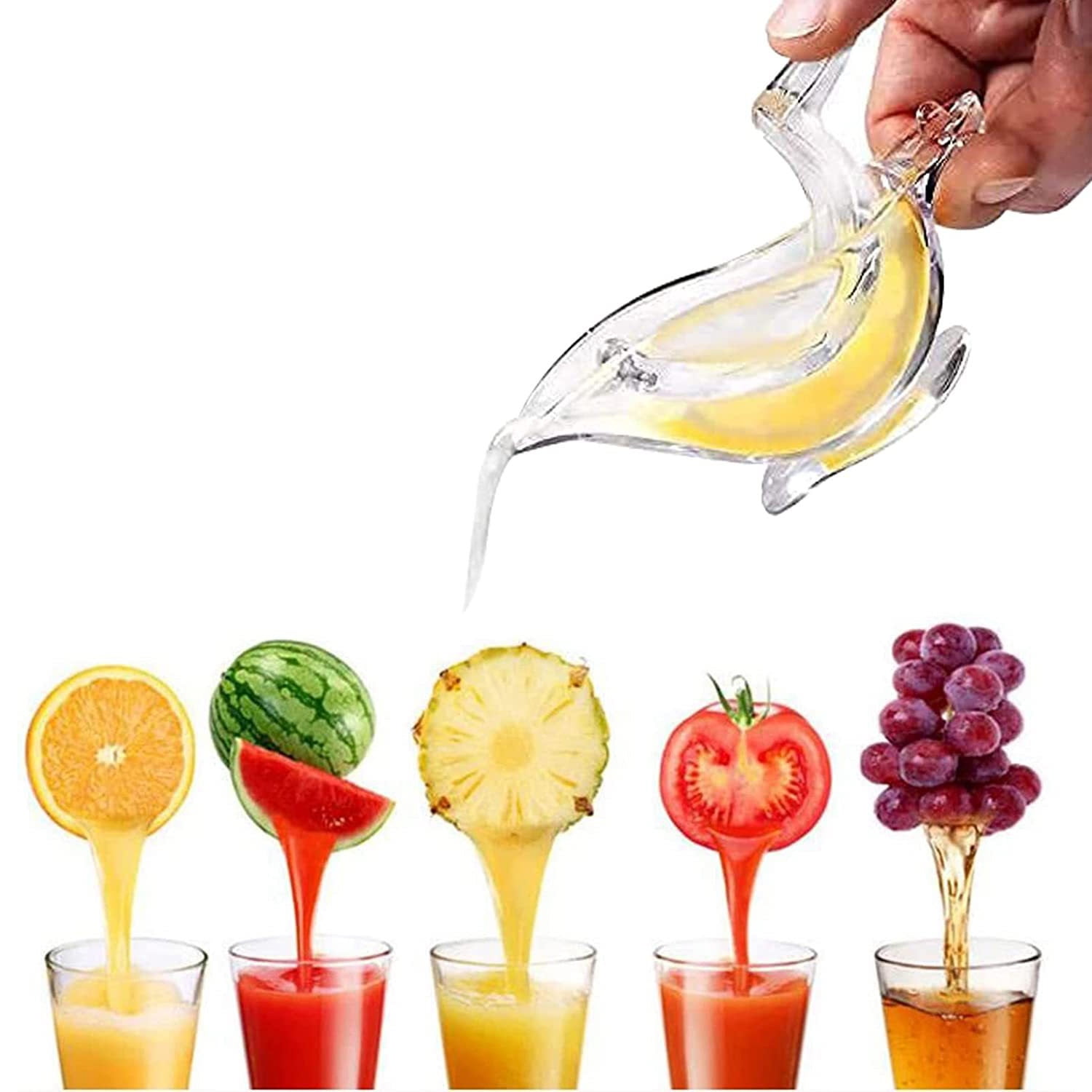Clear Plastic Lemon Squeezer, Portable Manual Juicer, Transparent Press ...