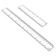 Clear Plastic Measuring Rulers - Set of 2, 12-Inch and 6-Inch Lengths ...