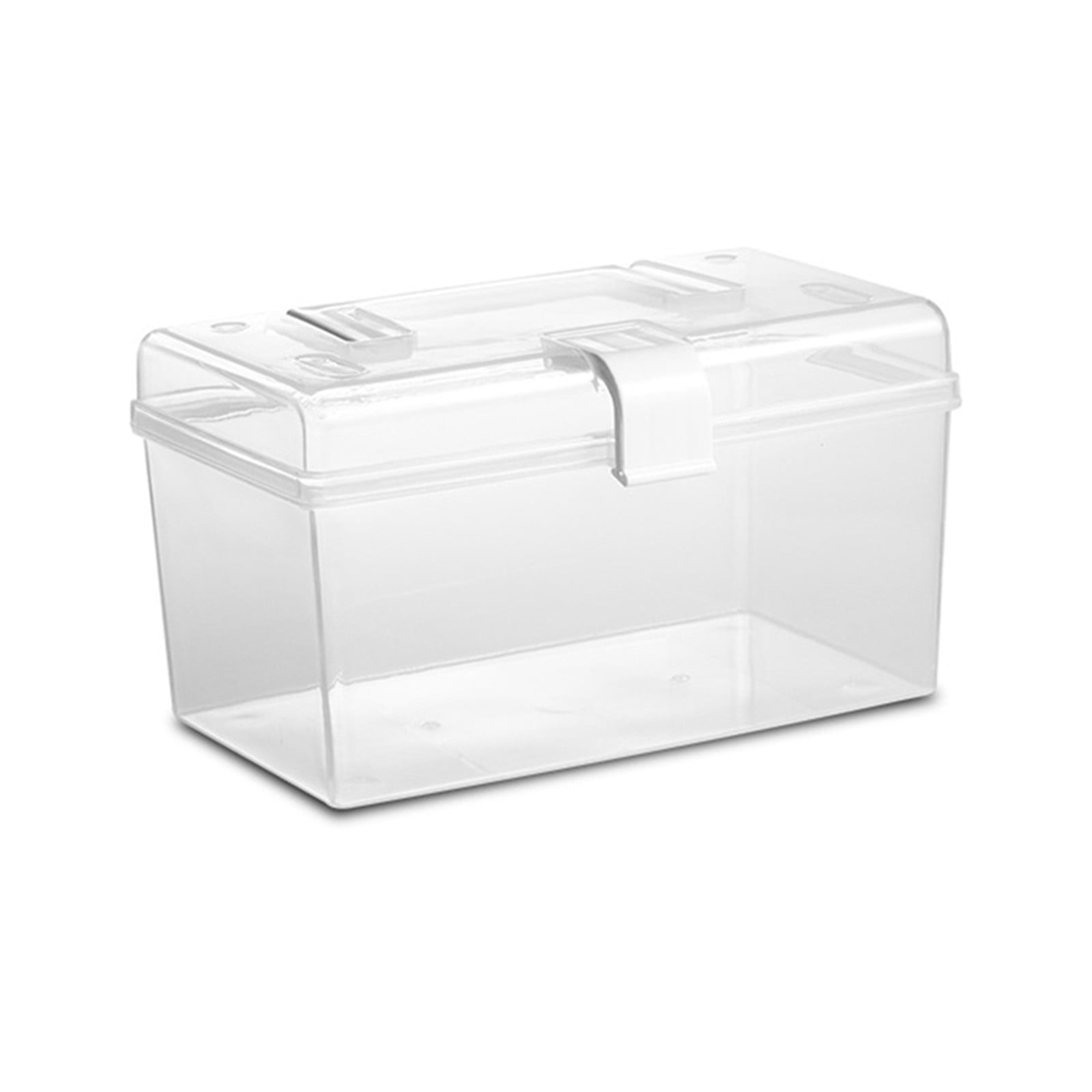 Clear Plastic Medicine Storage Box First Aid Carrying Case With Top ...