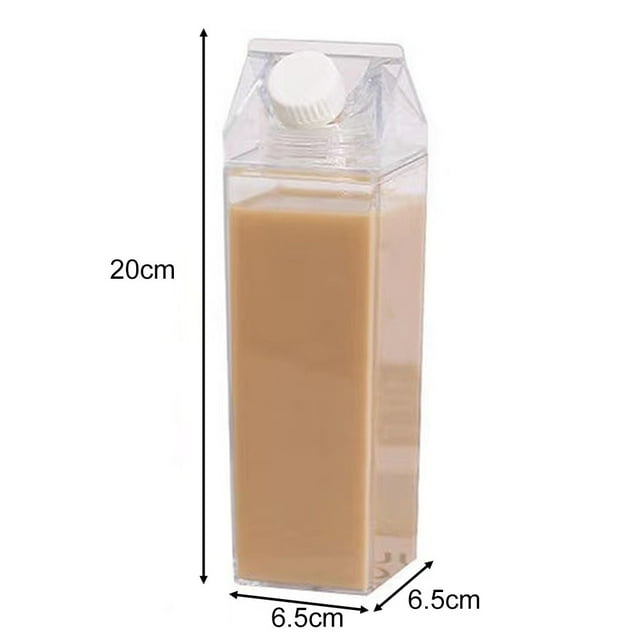 Clear Plastic Milk Carton Water Bottle Portable and Eco friendly for ...